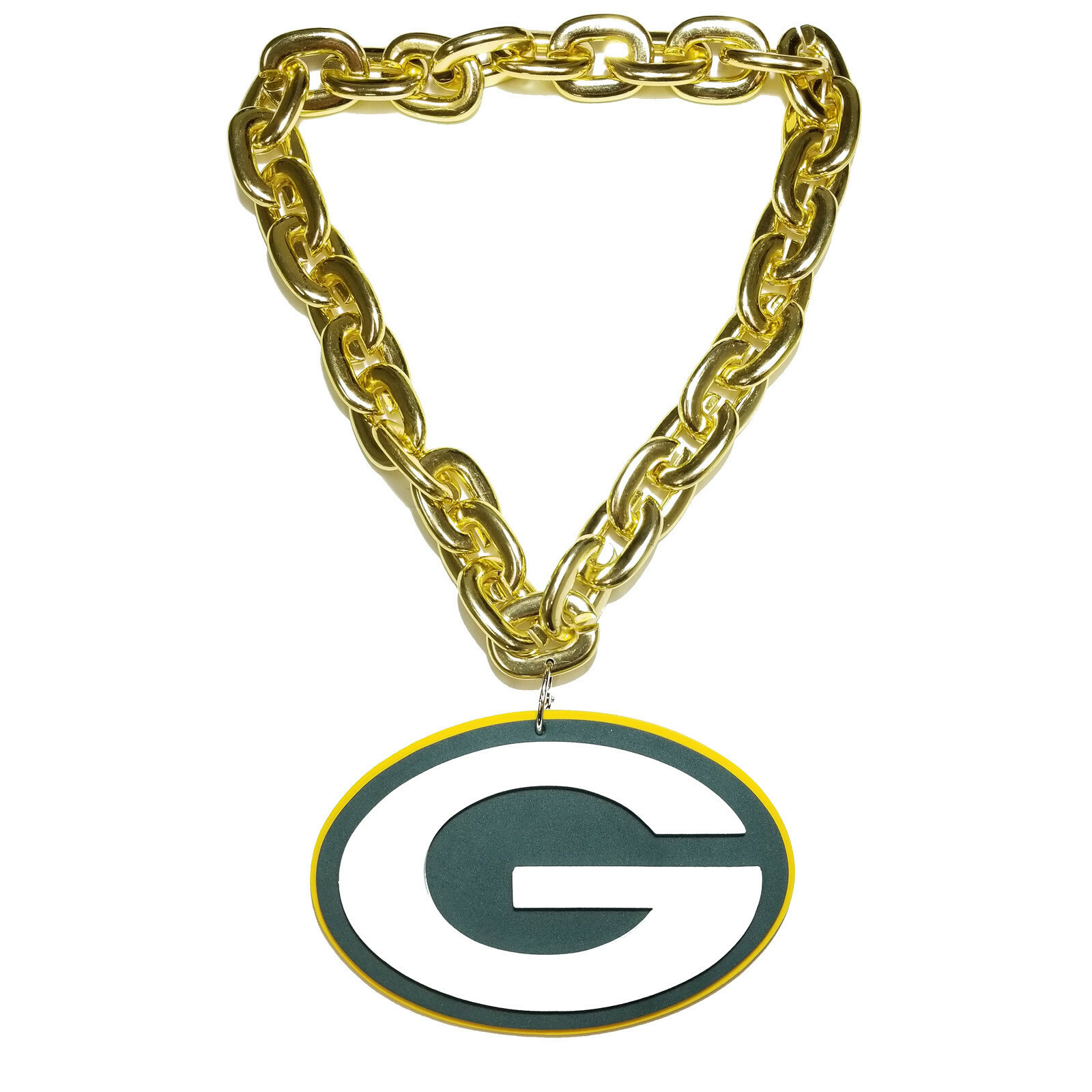 New NFL Green Bay Packers GOLD Fan Chain Necklace Foam 847624067114| eBay