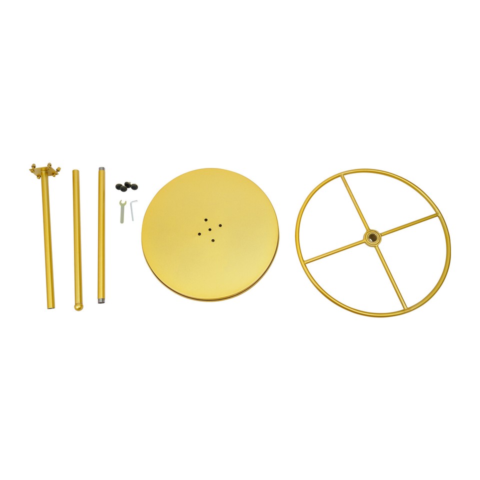 Gold Rotatable Round Garment Rack Floor-Standing Display Clothes Shelf ...