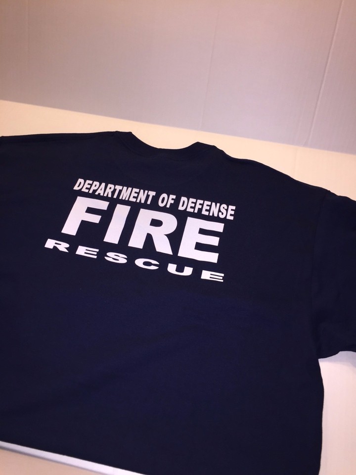 DOD Fire Rescue T-Shirt Sz Large | eBay