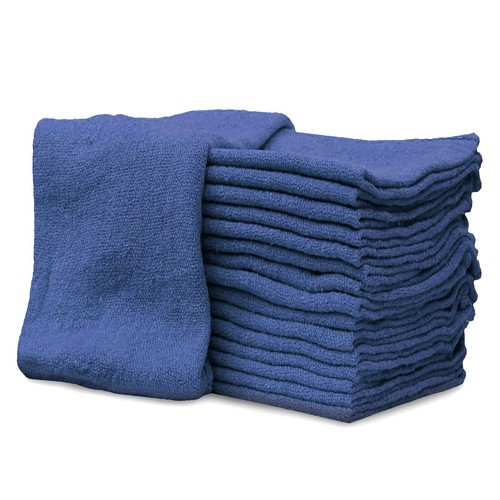 500 New Industrial A-Grade Shop Rags - Cleaning Towels Blue ...