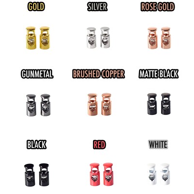 METAL LACE LOCKS CORD STOPPERS STOPPER LOCK LACE STRINGS FOR SHOELACE ...