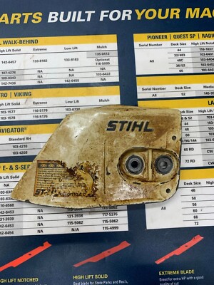 OEM Stihl 038 Metal clutch cover 1119 648 0400 | eBay