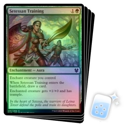 FOIL SETESSAN TRAINING X4 Theros Beyond Death THB Magic MTG MINT CARD ...