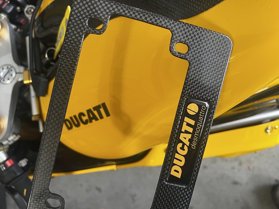 Ducati License Plate Frame Plain Weave Performance Carbon Fiber 748 916 ...