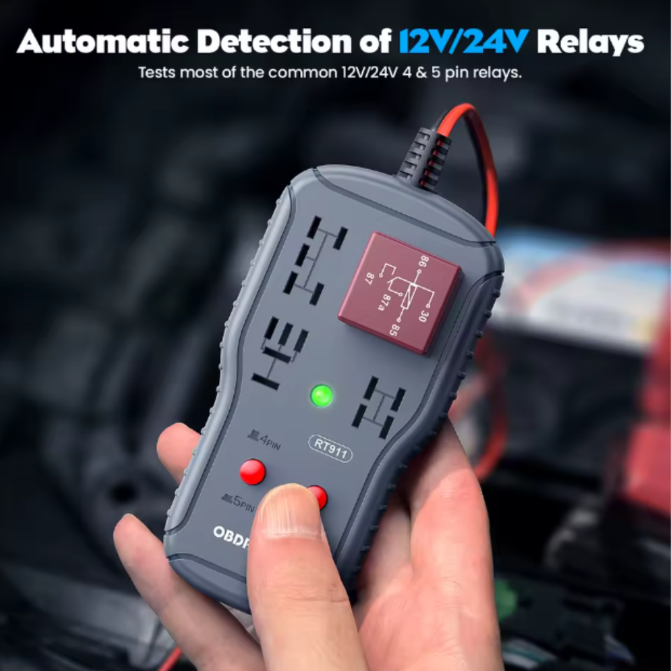 Automotive Relay Tester 4&5 Pin 12V/24V Auto Diagnostic Tool,4 ...