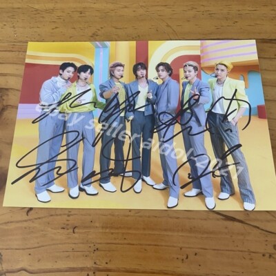 BTS Jung Kook V JIN JIMIN RM SUGA J-Hope Autographed Signed Group Photo ...