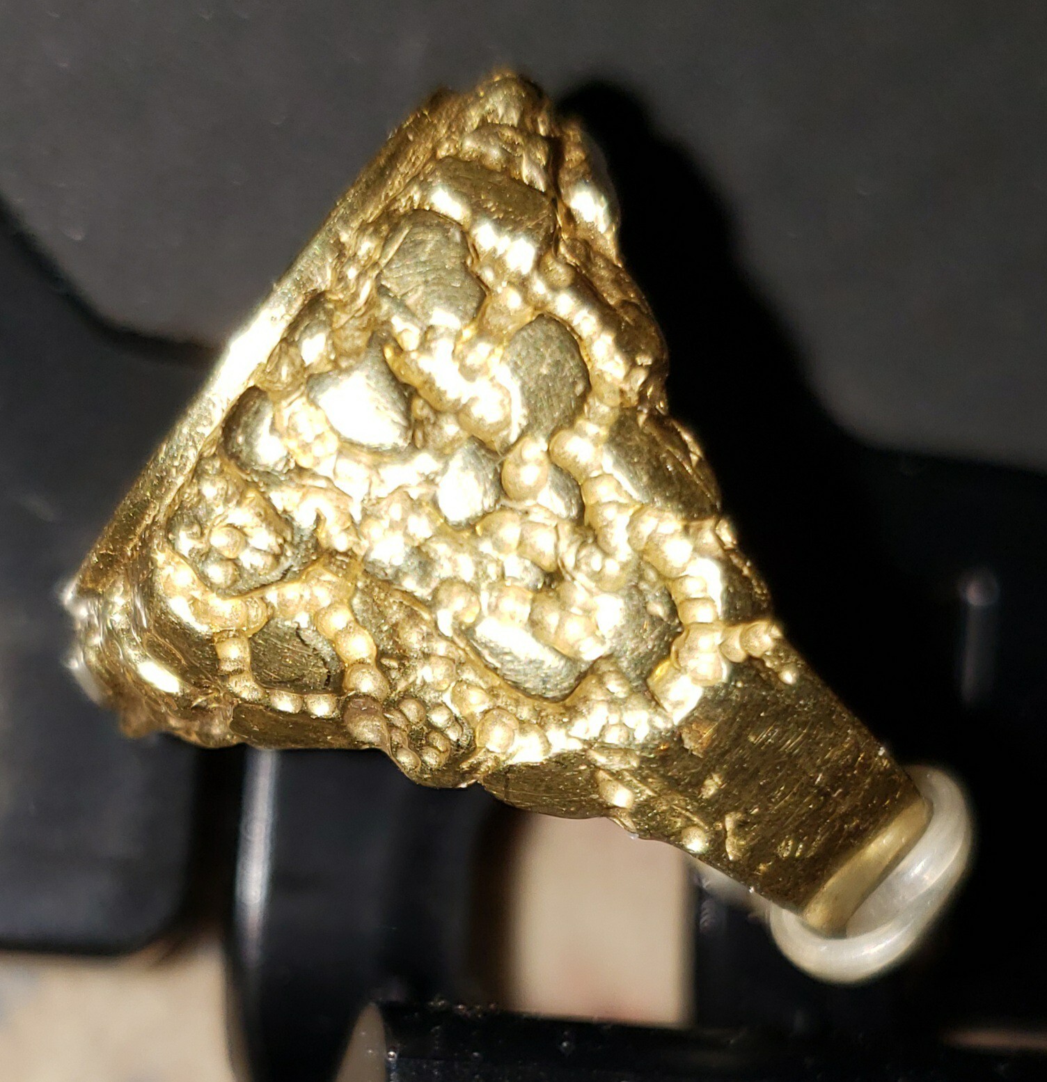 18K & 22K Gold Men's 22 MM NUGGET COIN RING W/1925 US… - Gem