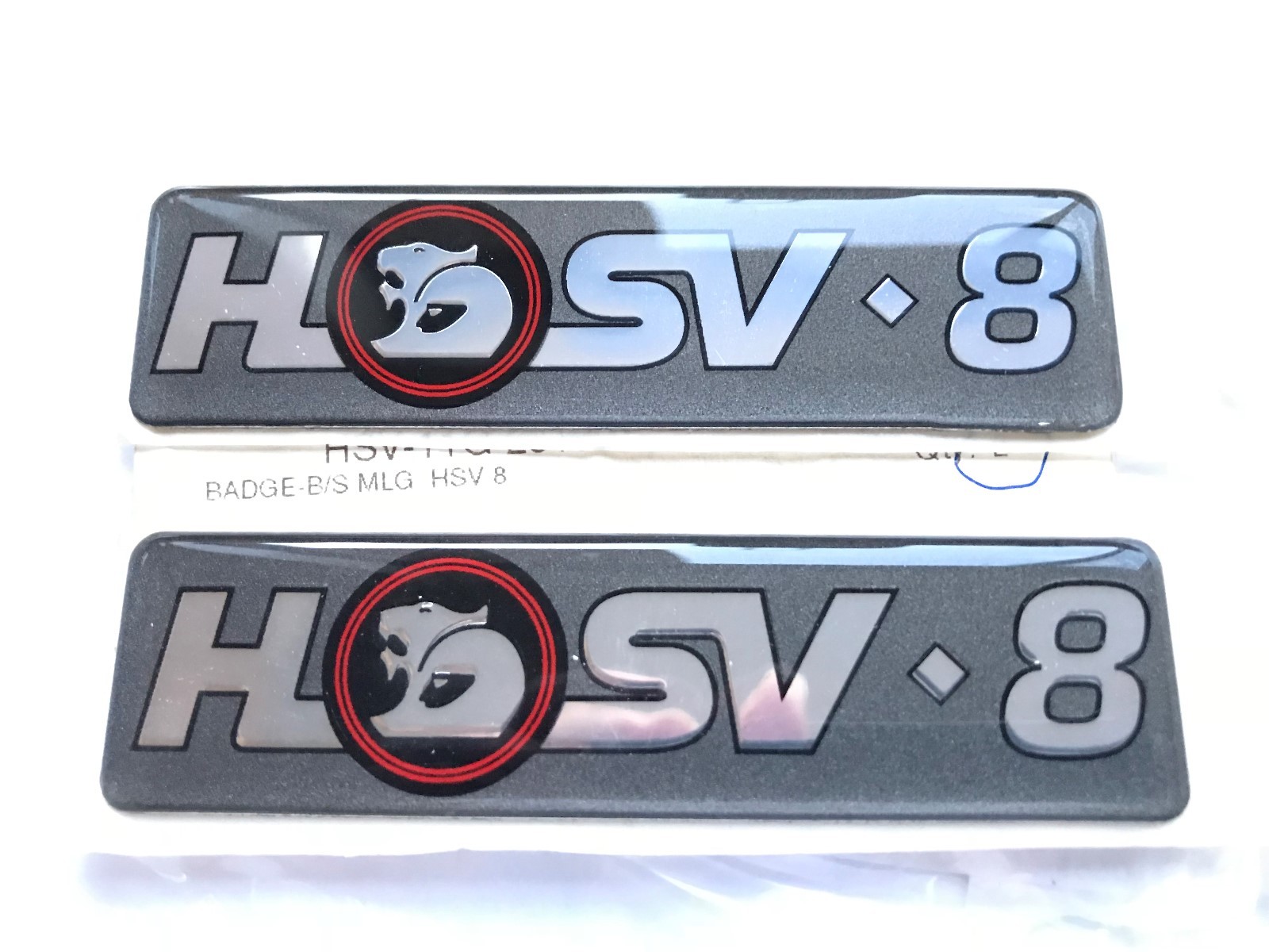 HSV VN VP CLUBSPORT SENATOR MALOO SV91 ' HSV8 ' GUARD BADGE x2 GENUINE ...