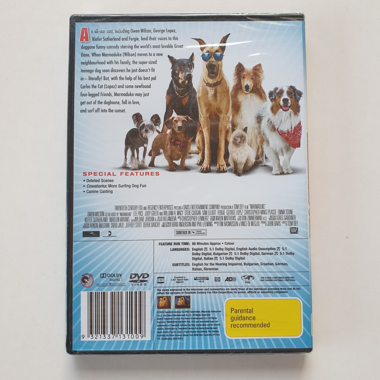 Marmaduke (DVD, 2010) PAL Region 4 (Owen Wilson, George Lopez, Keifer ...