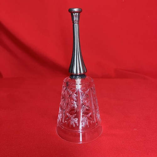Vintage Clear Cut Crystal Glass Bell With Silver Tone Metal Handle | eBay