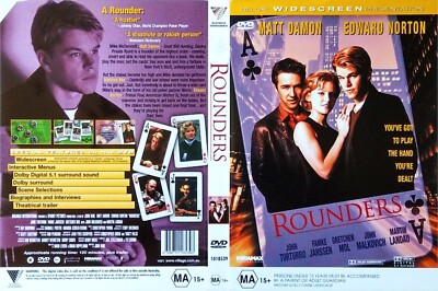 Rounders (DVD, 1998) Matt Damon, Edward Norton, Famke Janssen ...