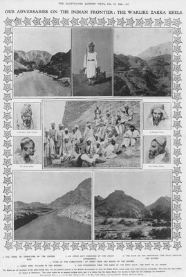 1908 Antique Print - INDIA Warlike Zakka Khels Ali Musjid Fort Khyber ...