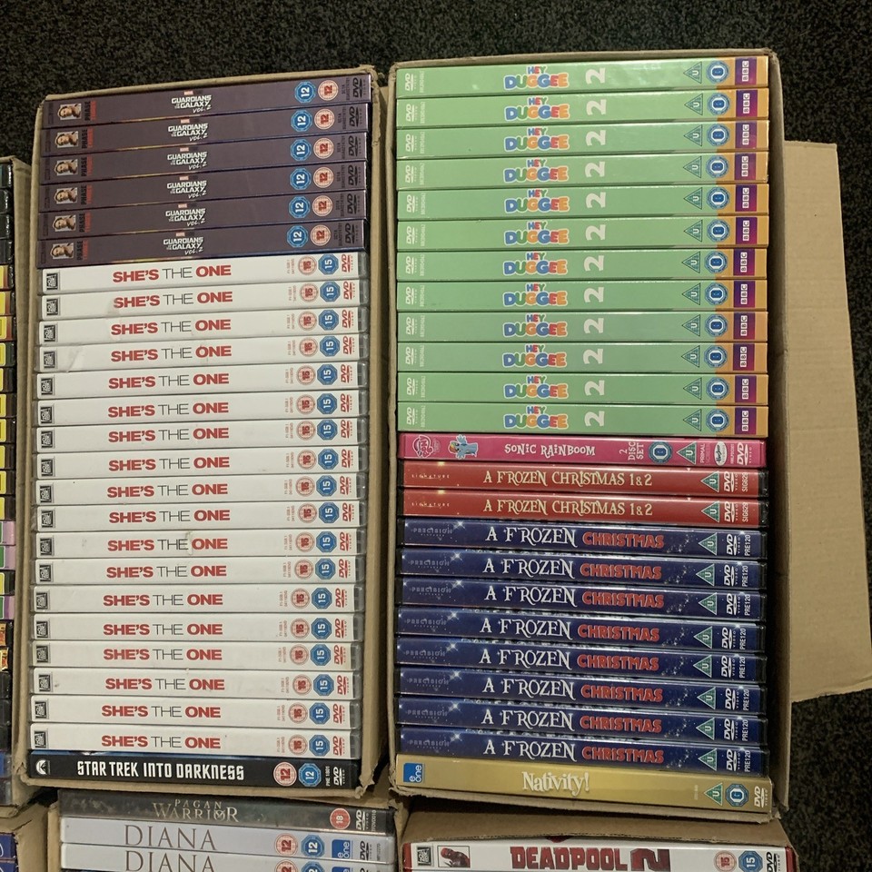 6x BOXES OF DVD BLU-RAY WHOLESALE JOB LOT - MIXED TITLES - BRAND NEW ...