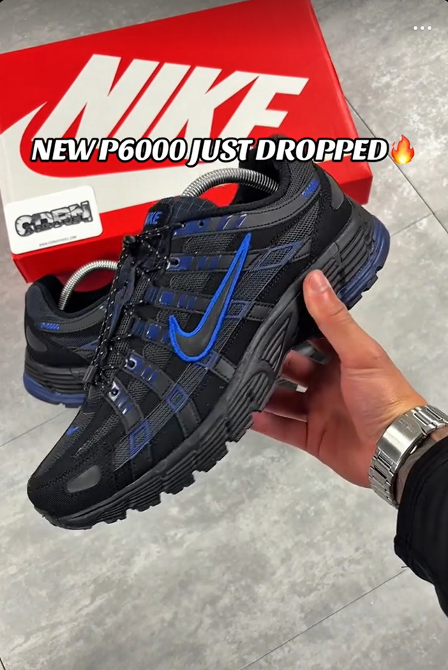 Nike P-6000 Men’s Trainers Black Anthracite Blue Void IO1904-010 | eBay