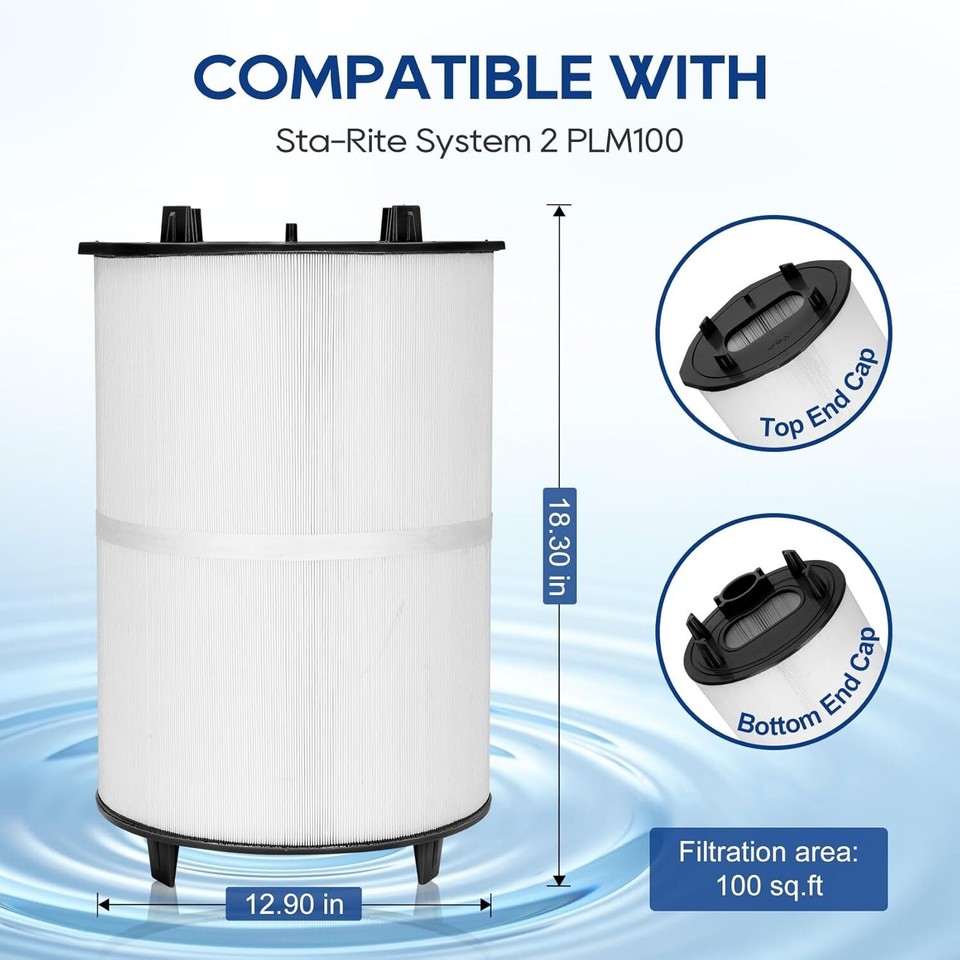 27002-0100s Pool Filter Cartridges Compatible Pentair Sta-rite 27002 ...