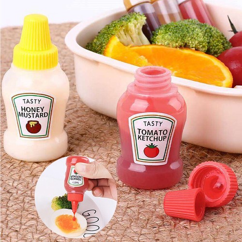 Mini BBQ Sauce Squeeze Bottles Sauce Bottle Ketchup Mustard Condiment ...