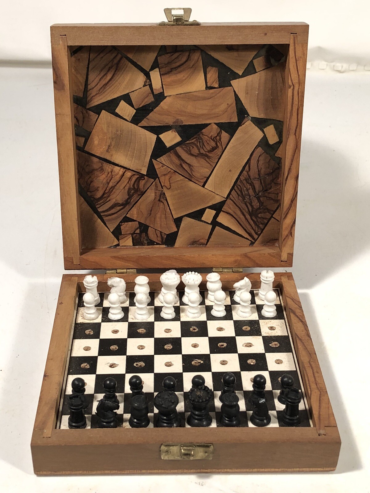 Vintage 50s Israel Pressed Inlay Wood Veneer Inlaid Wooden Mini Travel ...