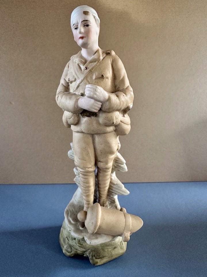 Vintage Bisque WW1 Soldier Figure 6.5" 16.5cms Tall | eBay