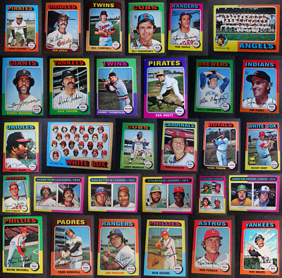 (VG) 1975 Topps Mini Baseball Cards Complete Your Set U Pick From List ...