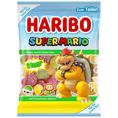 Haribo Super Mario gummies SOUR 175g FREE SHIPPING | eBay