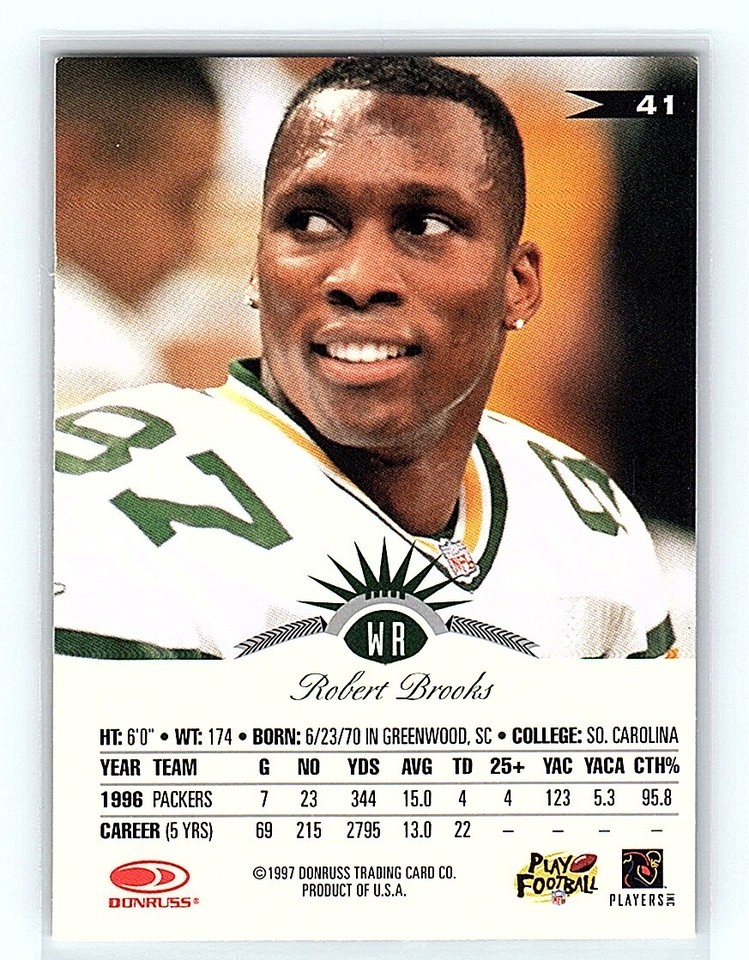 1997 Leaf Robert Brooks Green Bay Packers #41 | eBay