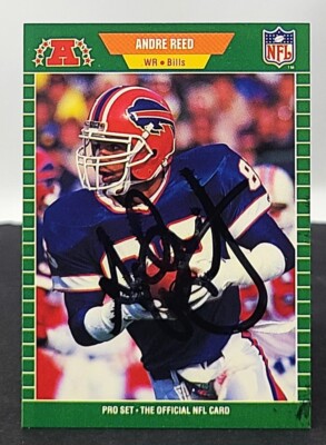 ANDRE REED Signed Autographed 1989 Pro Set Football Card #26 Buffalo ...