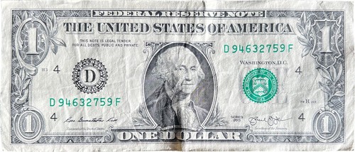 $1 One Dollar Bill 94632759, misprint Ink Bleed Transfer Error | eBay
