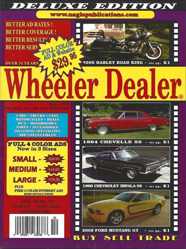 Wheeler Dealer Magazine Car Catalog AutoTrader October 2009 Nagle ...