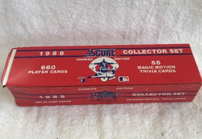 1988 SCORE Premier Baseball Trading Cards Complete Collector Set, (11Q ...