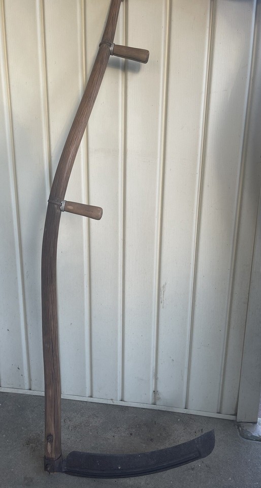 1920 Vintage Antique Scythe Hay Sickle “Grim Reaper” Farming Tool | eBay