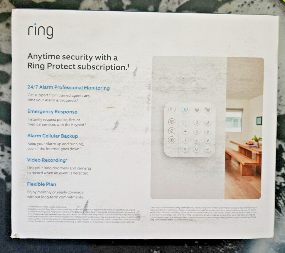 Ring Alarm Wireless Security System 8 Piece Kit 2nd Gen | eBay