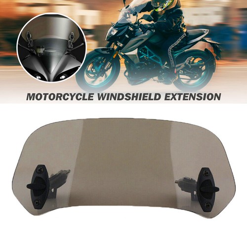 Motorcycle Clip On Windshield Wind Screen Smoke Deflector Extension ...
