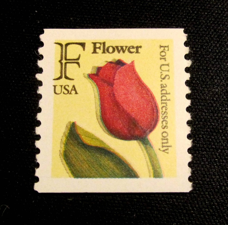 " F " Flower ERROR STAMP 1991 USA Postage Stamp MISPRINT -quality ...
