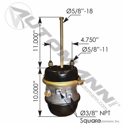 Automann SPRING BRAKE TYPE 30/30 SEALED LS 179.SB3030SL Kenworth T660 ...