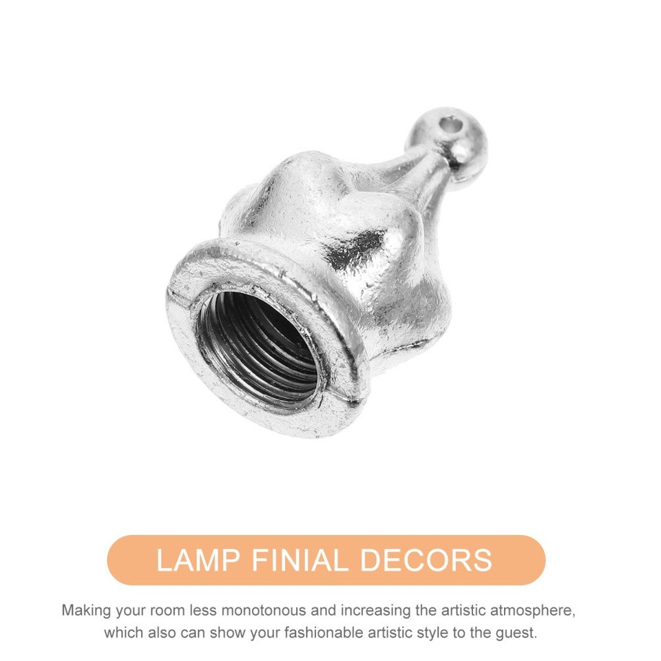 4 Pcs Horn Frame Decorative Head Light Finial Chic for Lamp Screw Cap ...