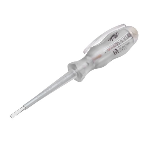 Draper Expert VDE Mains Tester Screwdriver 105-250V AC 140Mm LED Light ...