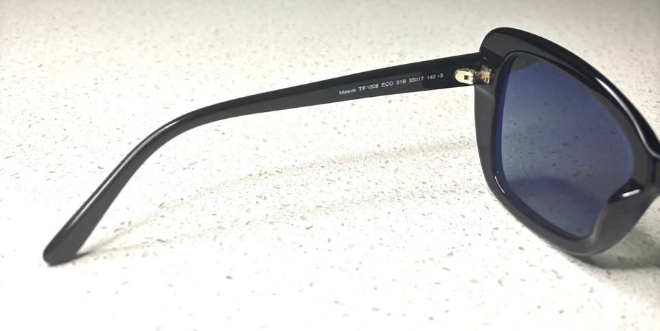 Tom Ford Maeve TF1008 ECO 01B black cat eye sunglasses | eBay UK