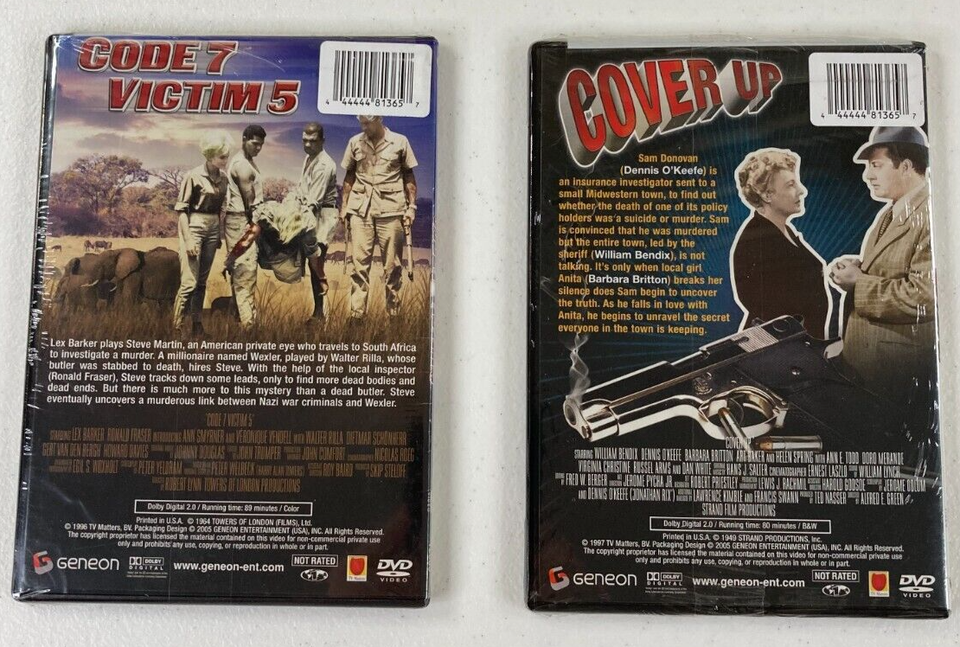 Code 7, Victim 5 & Cover Up (DVD) Lot Bundle - Cinema Deluxe Series | eBay