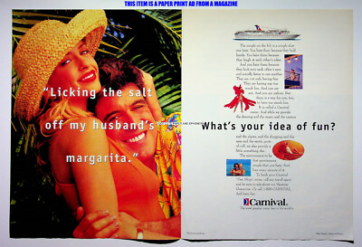 Carnival Cruise Line Ship 1997 Trade Print Magazine Ad Poster ADVERT | eBay