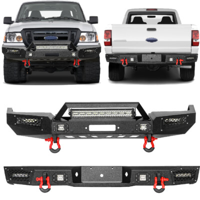 Fit 1998-2011 Ford Ranger Front or Rear Bumper W/Winch Plate & LED ...