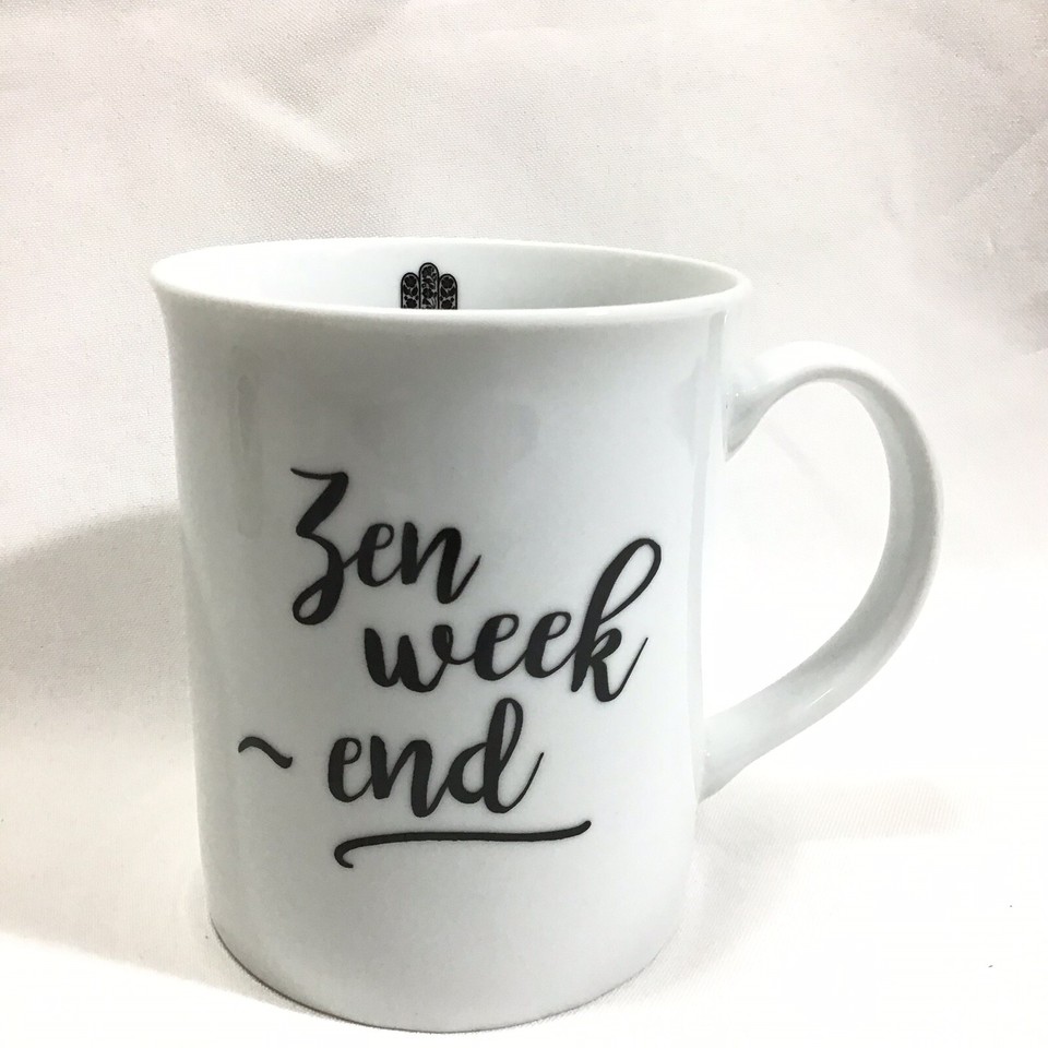 Zen Weekend Yoga Meditation Inspirational Fringe Large Mug | eBay