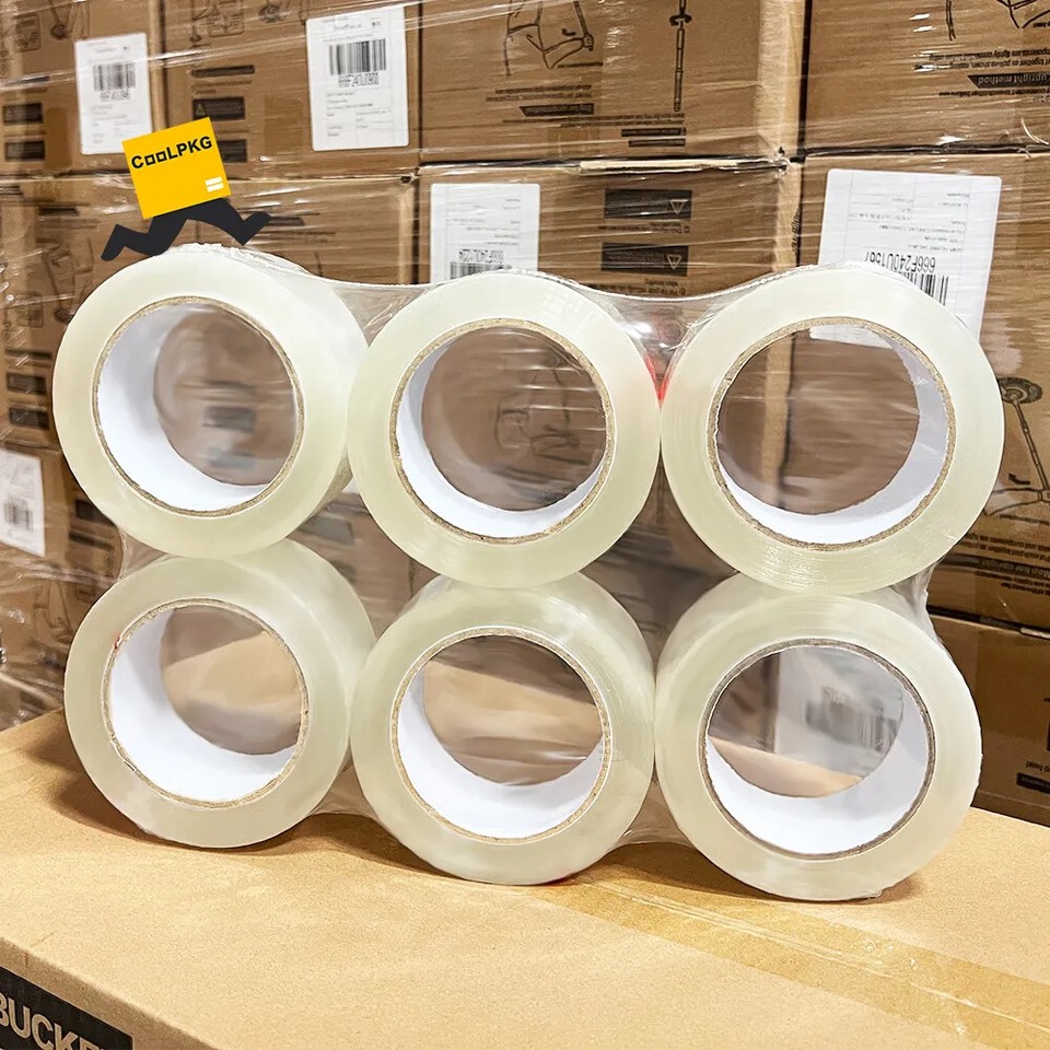 Up to 72 Rolls 2" or 3" x 110 Yds Carton Sealing Clear Packing Shipping ...