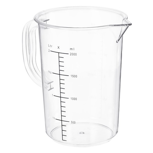 Graduated Beaker, 2000ml PC Plastic Cup Double Sided Graduations ...