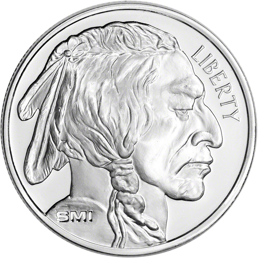 100-pc. 1 oz. Silver Round - Sunshine Buffalo - .999 (Lot, Rolls, 5 ...