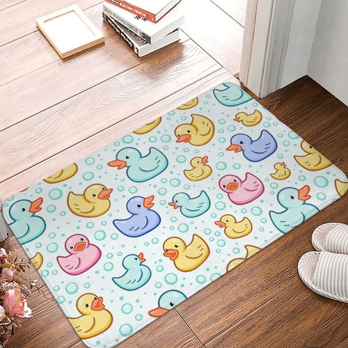 Rubber Duck Bath Toy Yellow Cute Doormat Rubber Duckie Bath Kitchen Mat ...