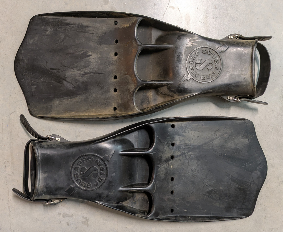 VTG US NAVY SEALs Military Scubapro Jet Scuba Dive Fins/Flippers Black ...