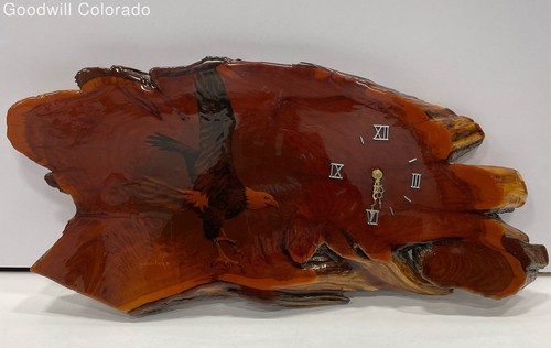 Colorado Cedar Clocks Eagle Design Wood Log Wall Clock | eBay