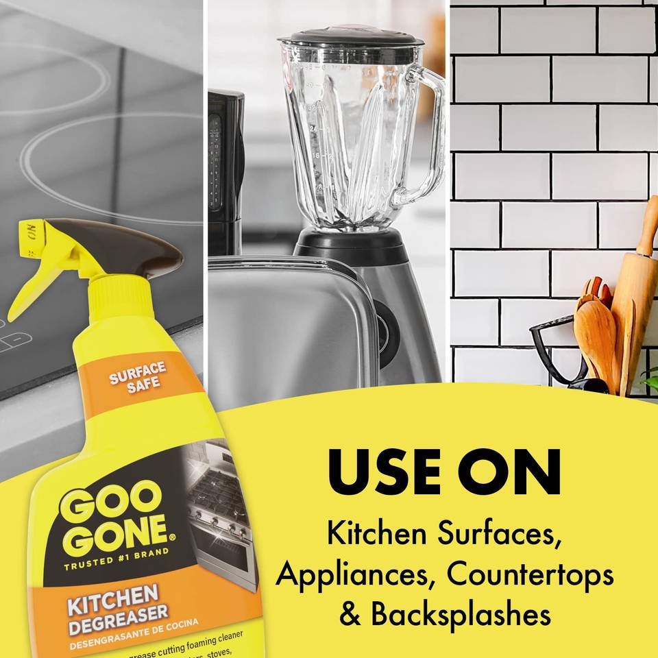 Goo Gone Degreaser - Removes Kitchen Grease, Grime and Baked-on Food ...