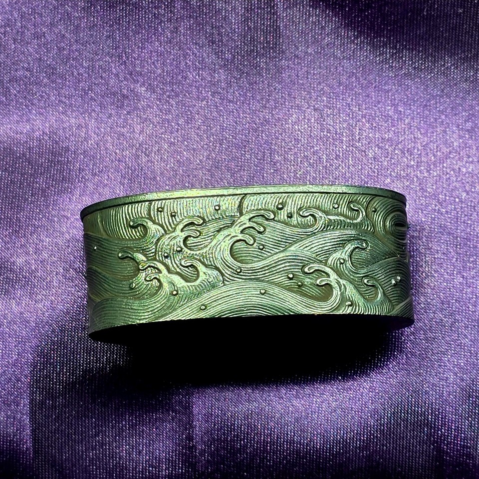 Fuchi and Kashira wave theme For Japanese Samurai Katana Sword | eBay