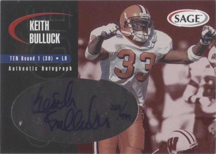 2000 Sage - Autographs Keith Bulluck #A5 Red /999 (AU, RC) for sale ...